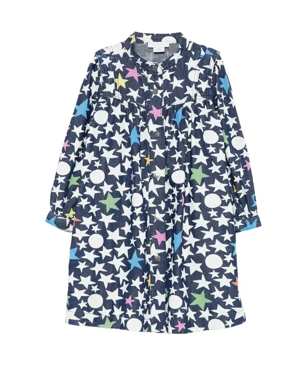 Stella McCartney ステラ マッカートニー キッズ スタープリント ロングスリーブ ドレス