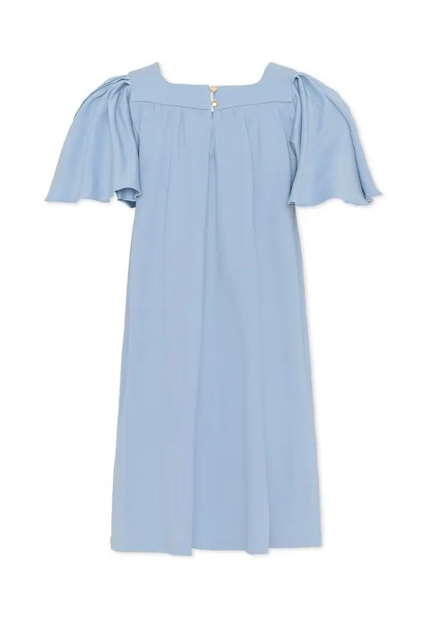 Chloé クロエ キッズ ラッフル スクエアネック ドレス