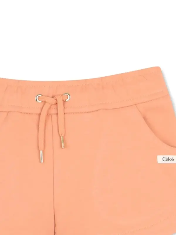 Chloé クロエ キッズ ロゴパッチ ドローストリング ショーツ