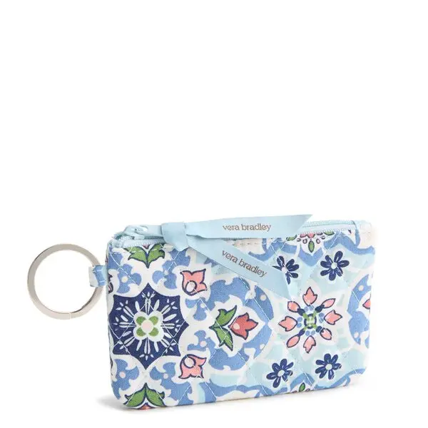 VERA BRADLEY Zip Id Case In Lisbon Sky Medallion - Blue