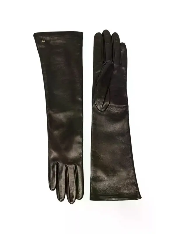 Max Mara Logo-plaque Leather Gloves