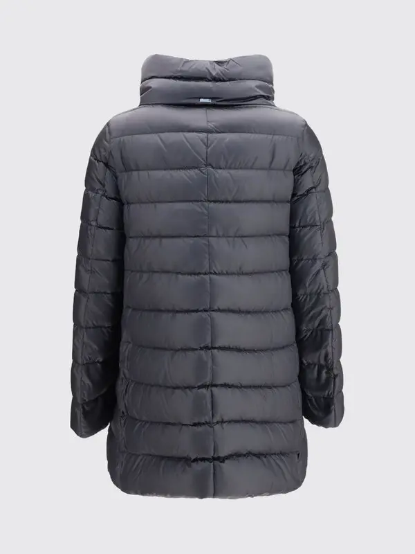Herno Knee-length Quilted Water-repellent Down Coat With Funnel Neck