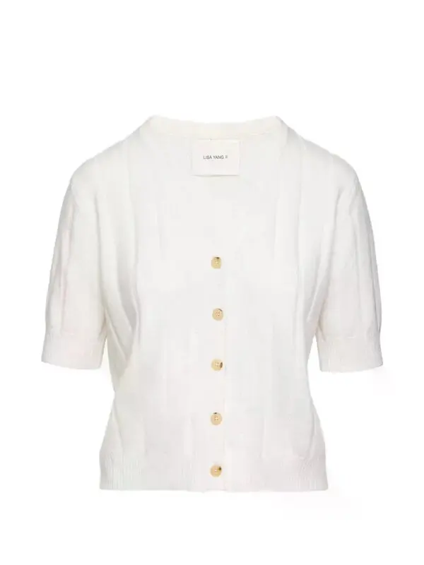 LISA YANG Idun Ribbed-knit Cardigan