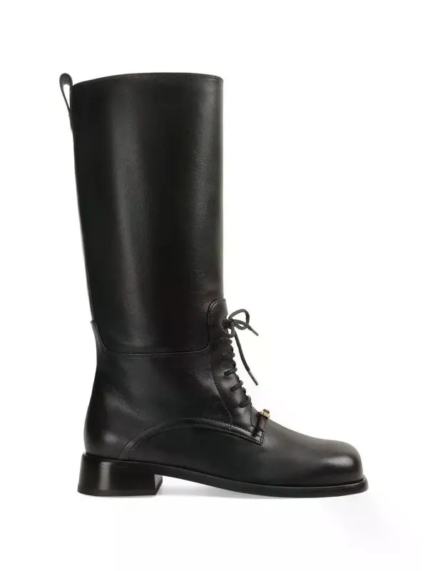 SERGIO ROSSI Maeven Lace-up Boots - Black