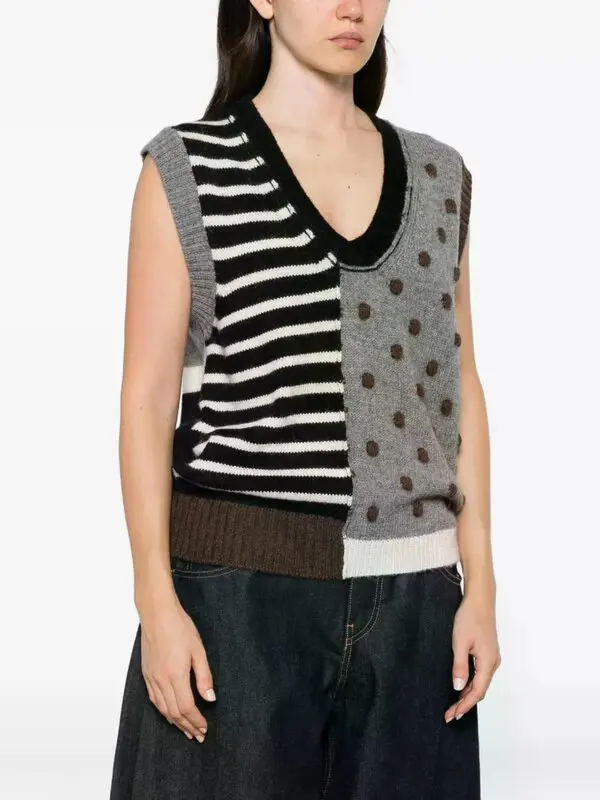 PDR PHISIQUE DU ROLE Patchwork Striped Vest