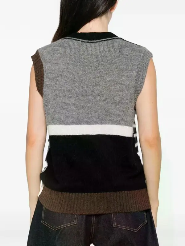 PDR PHISIQUE DU ROLE Patchwork Striped Vest