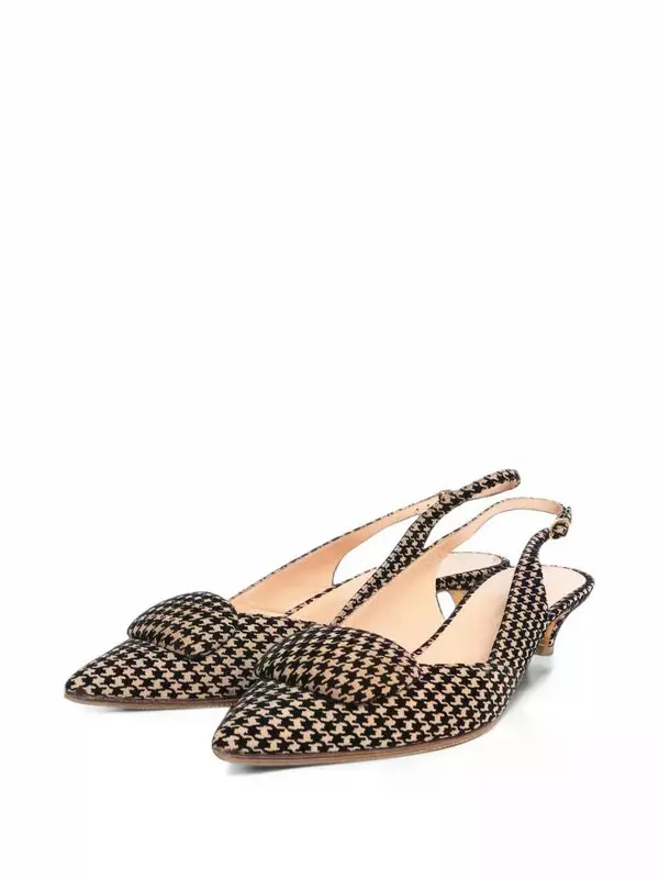 Rupert Sanderson Houndstooth Slingback Pumps