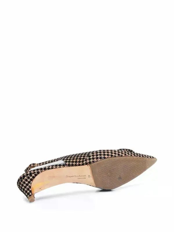 Rupert Sanderson Houndstooth Slingback Pumps