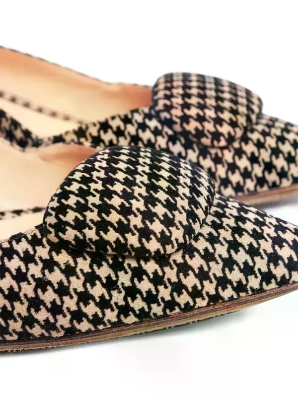 Rupert Sanderson Houndstooth Slingback Pumps