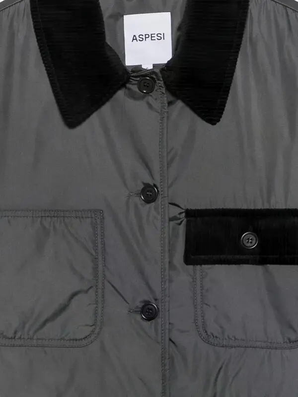 Aspesi Corduroy-collar Patch-pocket Jacket