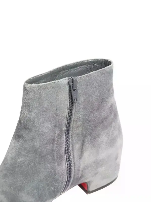 CHRISTIAN LOUBOUTIN Round-toe Zip-up Ankle Boots