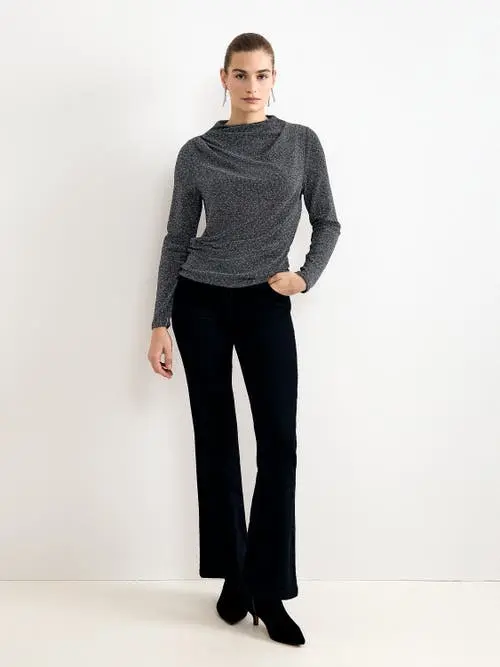 PHASE EIGHT Frosty Sparkle Cowl Neck Top