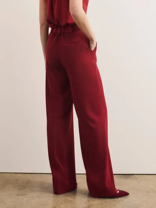 The Fold Clever Crepe Adelaide Wide-leg Trousers