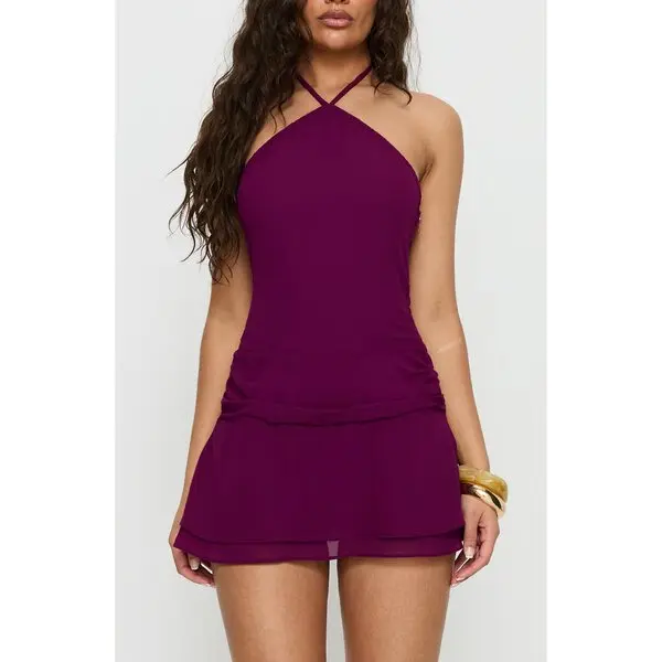 Princess Polly Kylianne Arrowneck Romper - Plum