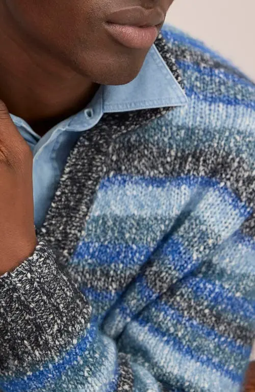 Nn07 Erling Striped Polo Sweater