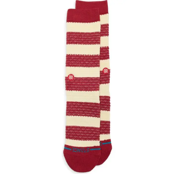 Stance Peppermint Waffle Crew Socks - Red