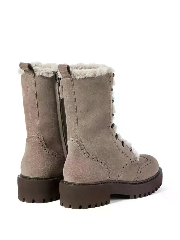 Brunello Cucinelli Leather Ankle Boots - Neutrals