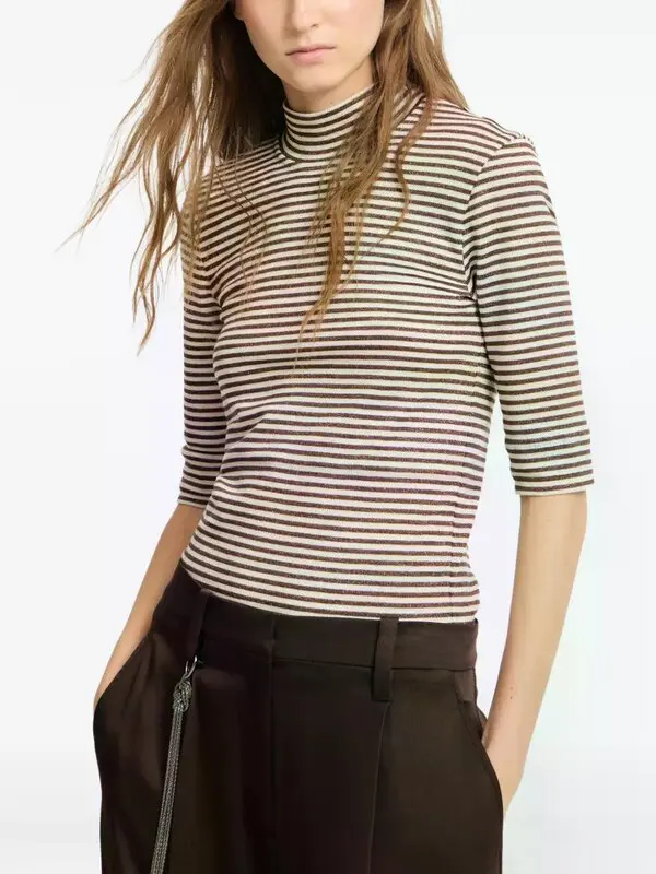 Brunello Cucinelli Striped Monili T-shirt