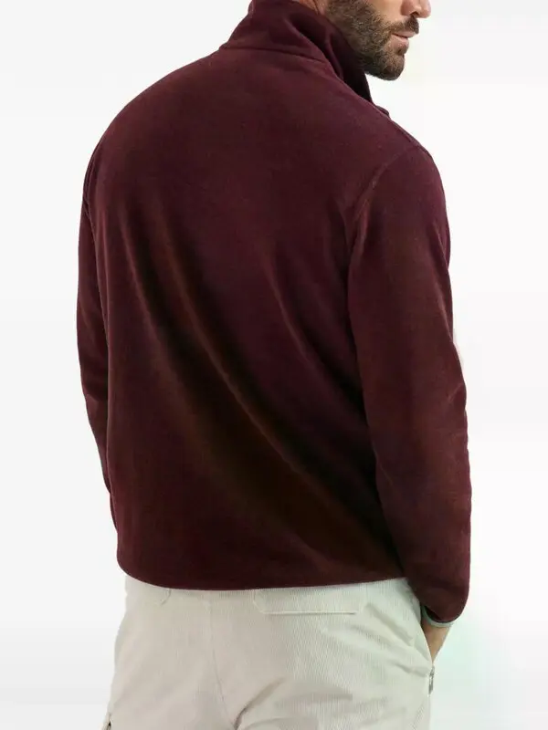 Brunello Cucinelli Techno Cashmere And Cotton Sweatshirt With Half Zip