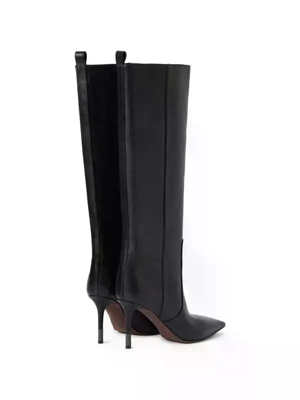 Brunello Cucinelli Riding Leather Boots With Monili
