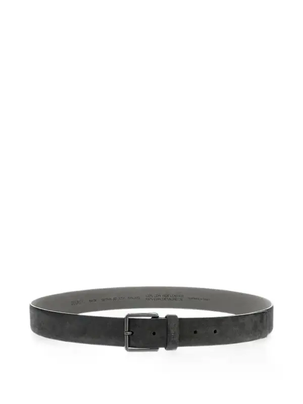 Hugo Gethin Style Suede Belt With Tonal Pin Buckle