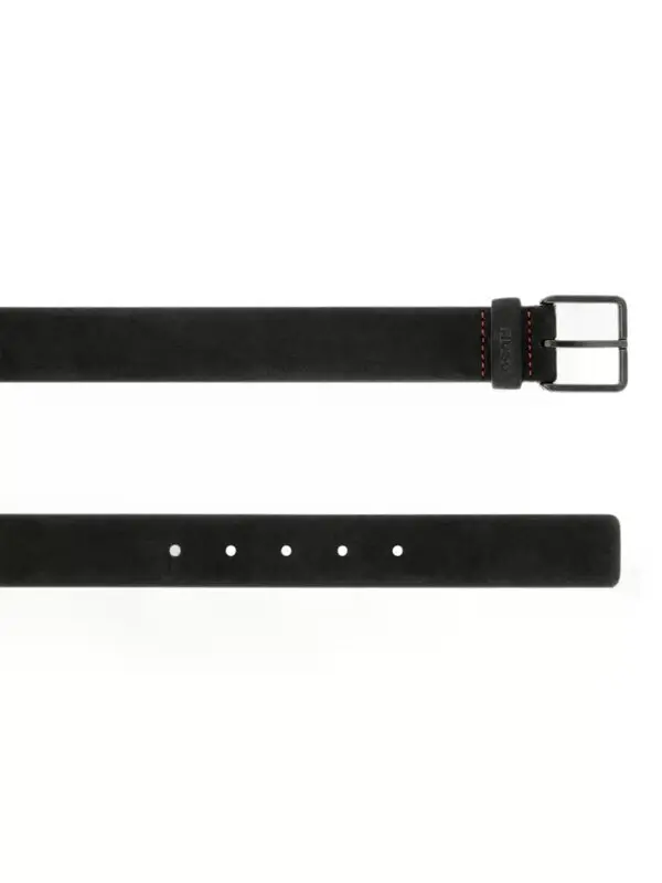 Hugo Gethin Style Suede Belt With Tonal Pin Buckle