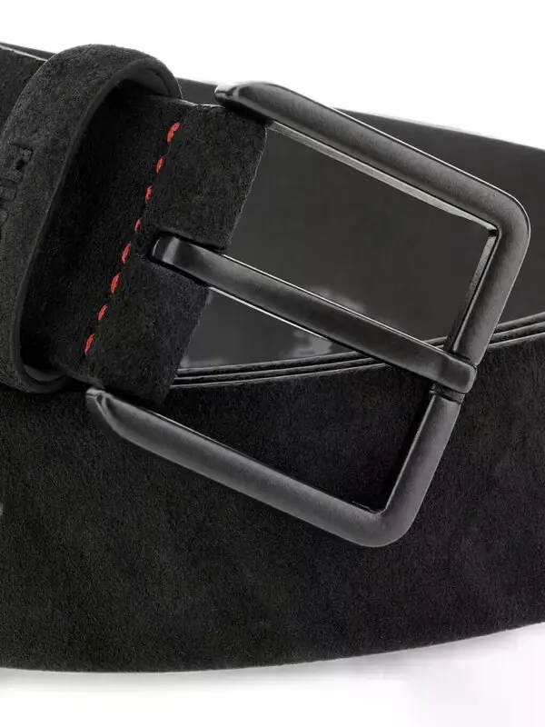 Hugo Gethin Style Suede Belt With Tonal Pin Buckle