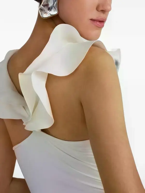 MAYGEL CORONEL Sortillegio Ruffled Flower-detail Maxi Dress