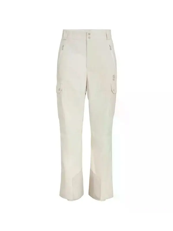 Brunello Cucinelli Bonded Corduroy Mountain Trousers With Thermore® Padding, Cargo Pockets And Logo - Neutrals