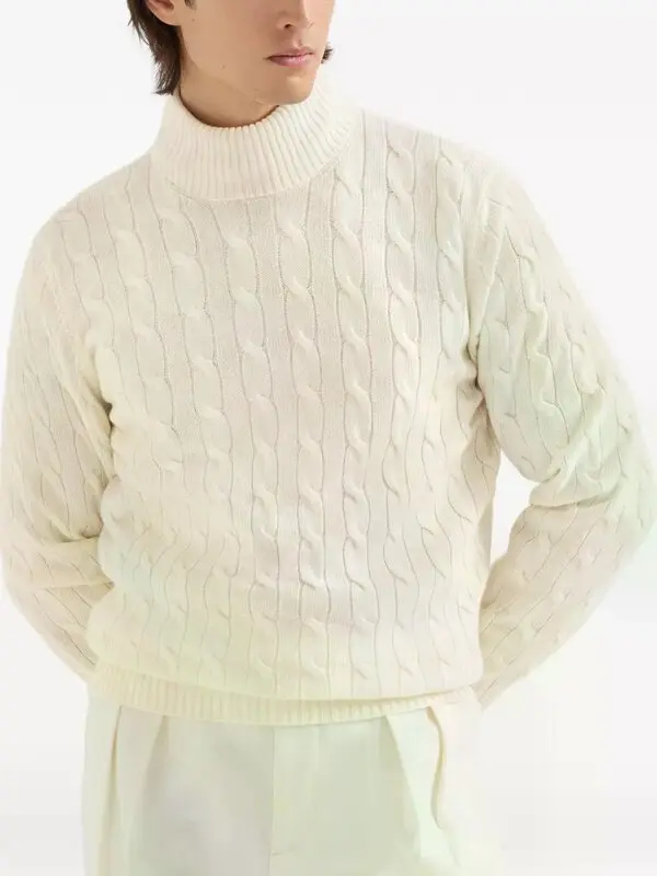 Brunello Cucinelli Cashmere Cable-knit Turtleneck Sweater