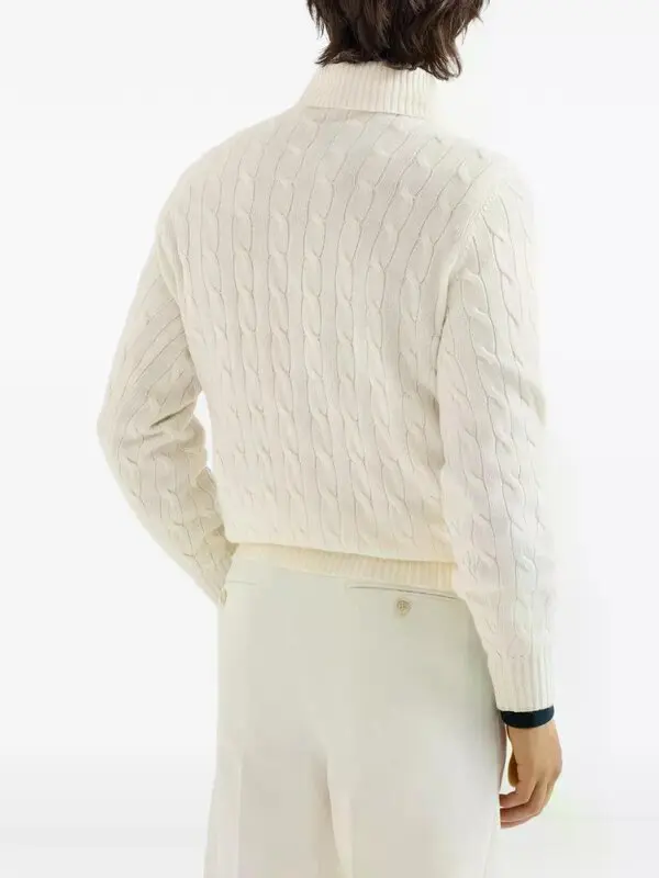 Brunello Cucinelli Cashmere Cable-knit Turtleneck Sweater