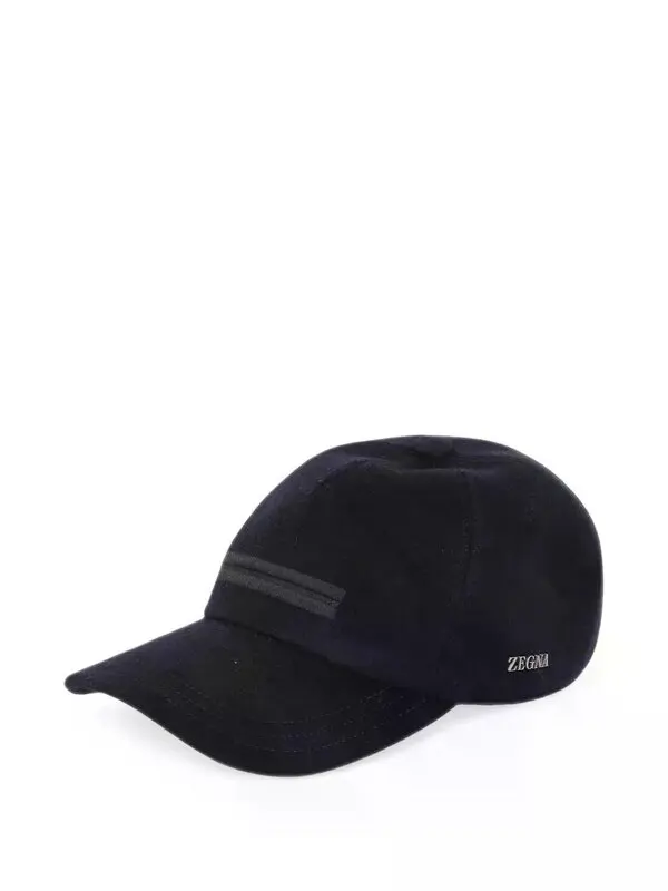 Zegna Navy Oasi Cashmere Baseball Cap - Blue