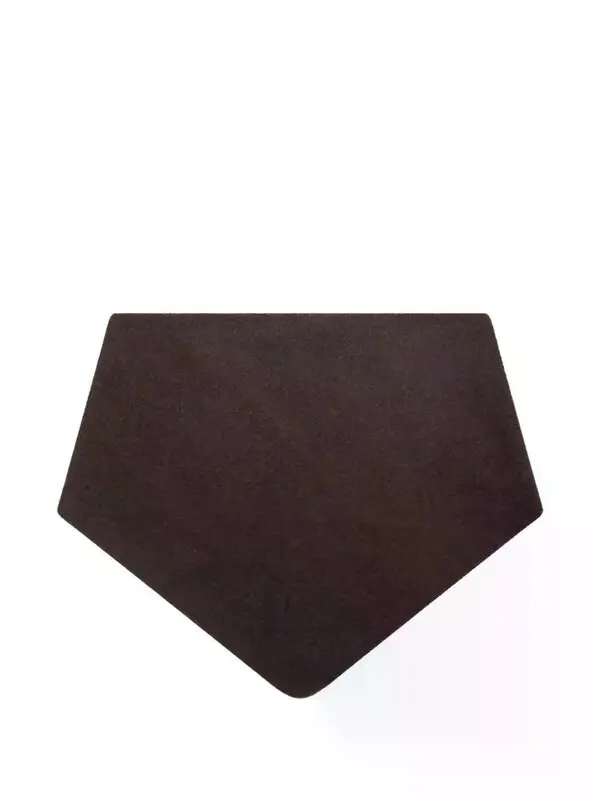 DANIELE FIESOLI Knitted Triangular Scarf - Brown