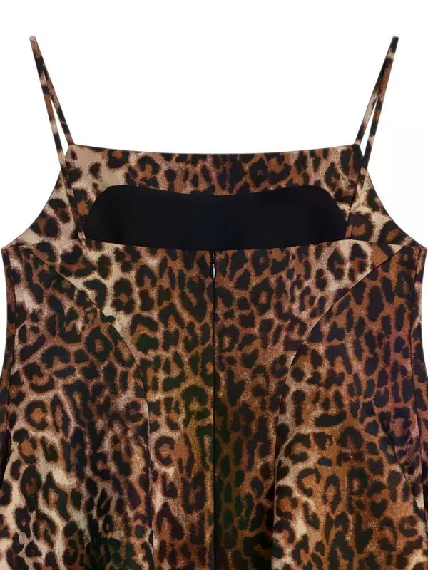 Givenchy Sliced Mini Dress In Leopard Jacquard