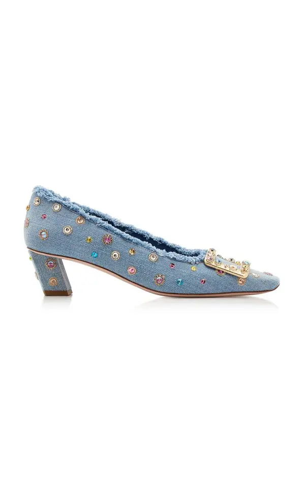 ROGER VIVIER Belle Vivier Embroidery Pumps