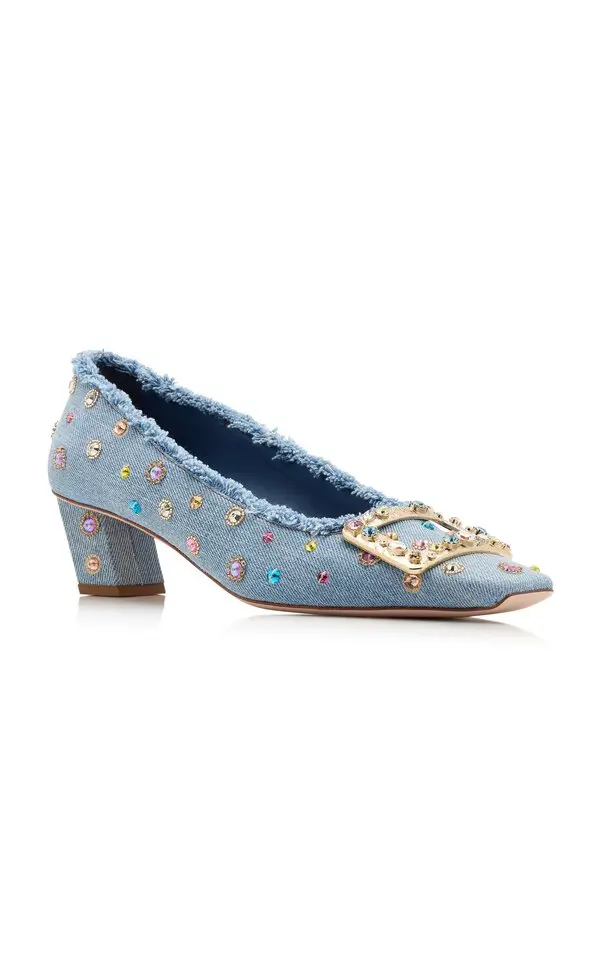 ROGER VIVIER Belle Vivier Embroidery Pumps