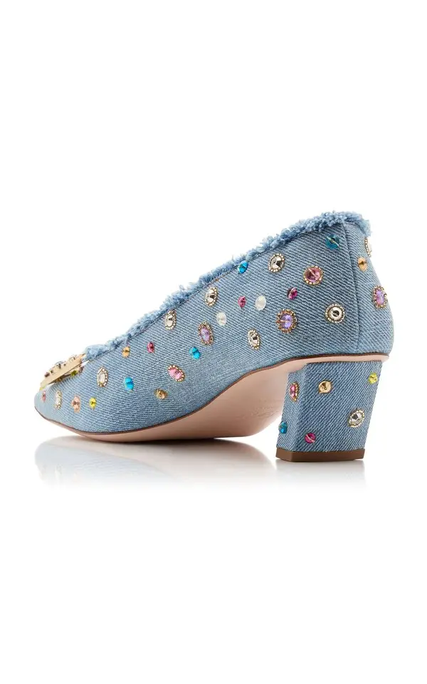 ROGER VIVIER Belle Vivier Embroidery Pumps