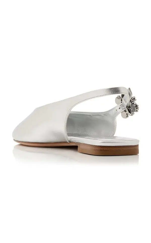 ROGER VIVIER Peeptoe Mini Flower Slingback Pumps