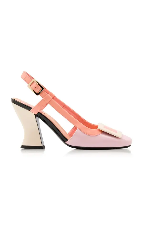 ROGER VIVIER Belle Vivier Lacquered Slingback Pumps
