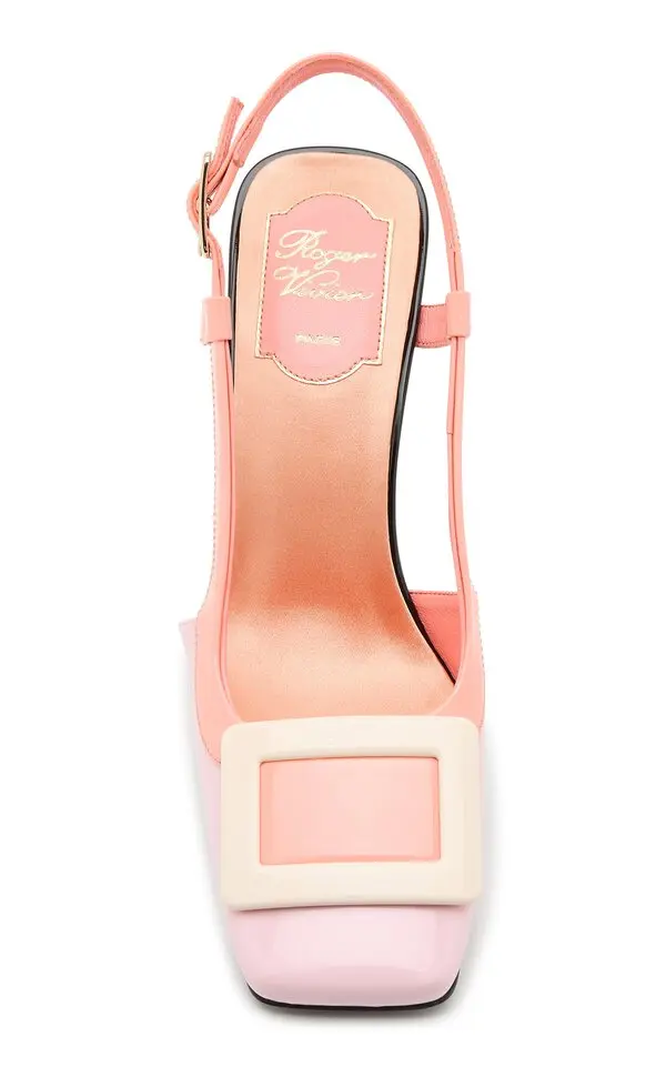 ROGER VIVIER Belle Vivier Lacquered Slingback Pumps