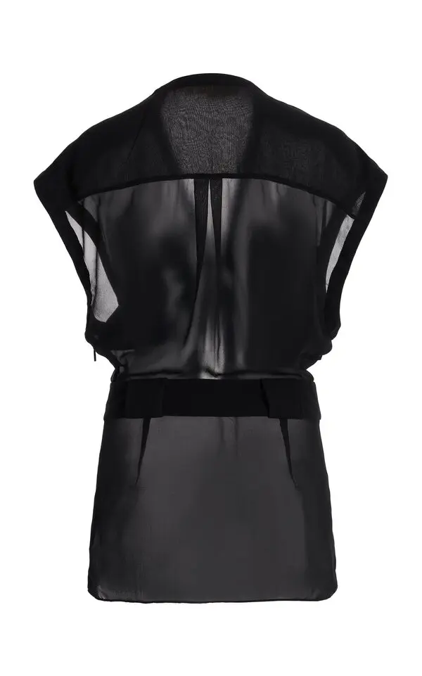 FERRAGAMO Silk Top - Black