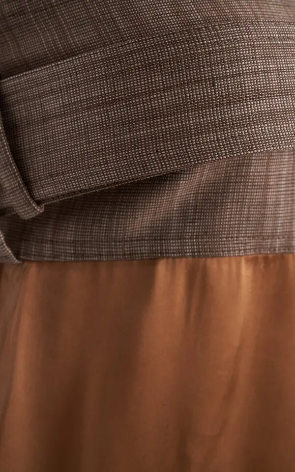 FERRAGAMO Belted Silk Midi Dress