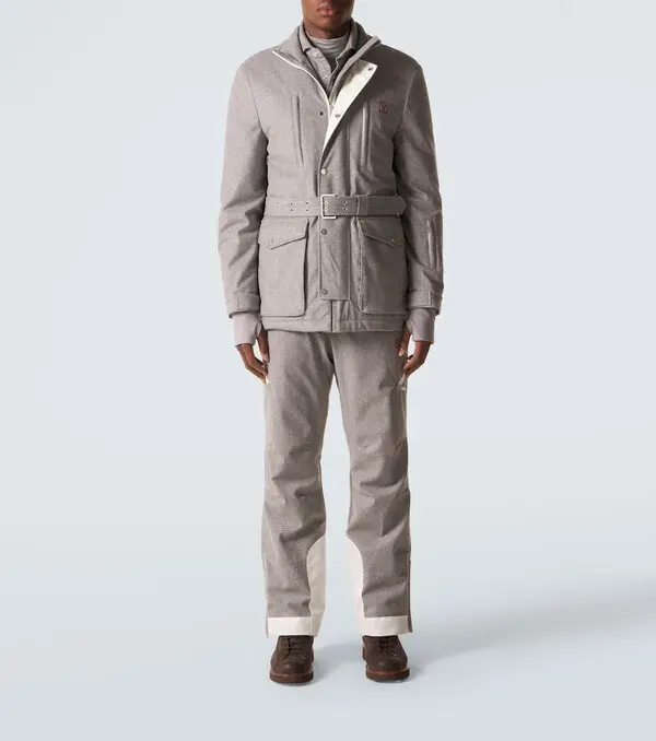 Brunello Cucinelli Belted Wool Ski Jacket