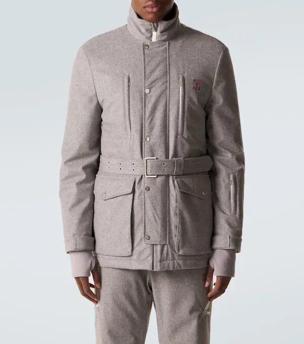 Brunello Cucinelli Belted Wool Ski Jacket