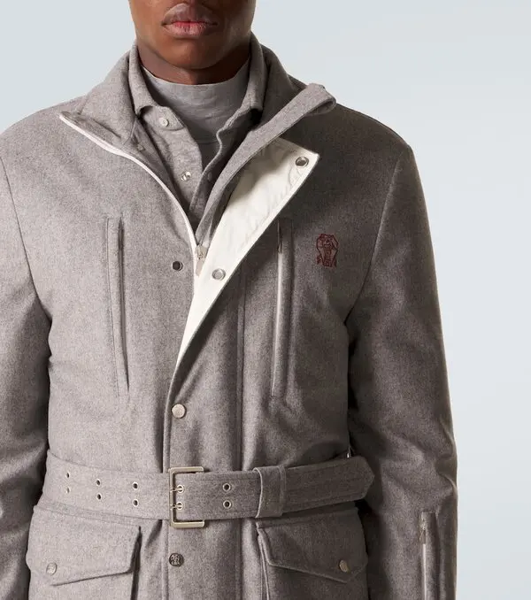 Brunello Cucinelli Belted Wool Ski Jacket