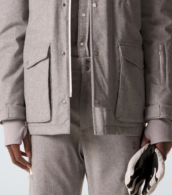 Brunello Cucinelli Belted Wool Ski Jacket