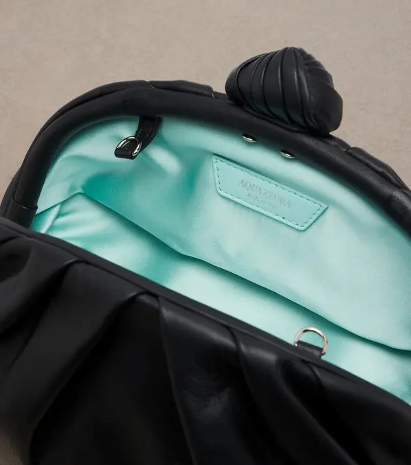 AQUAZZURA Cocoon Leather Clutch