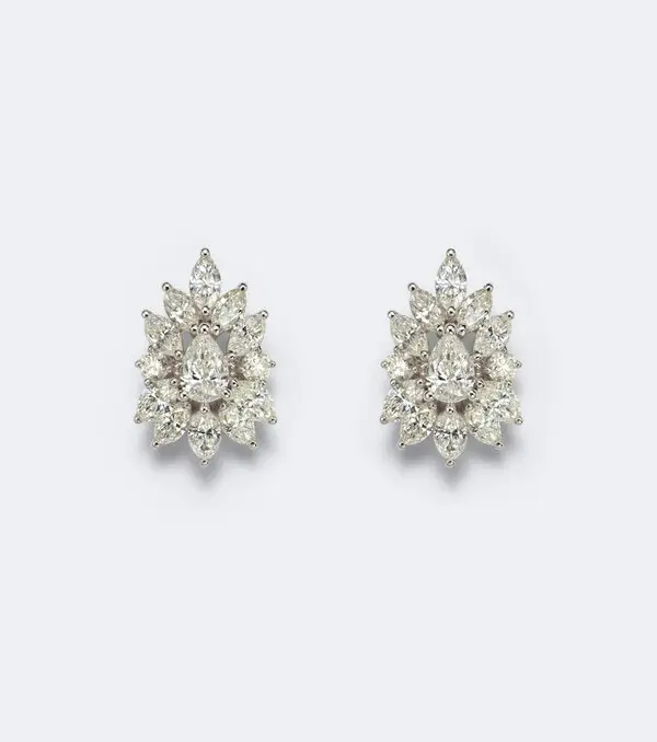 Yeprem Y-not 18kt White Gold Earrings With Diamonds - Silver