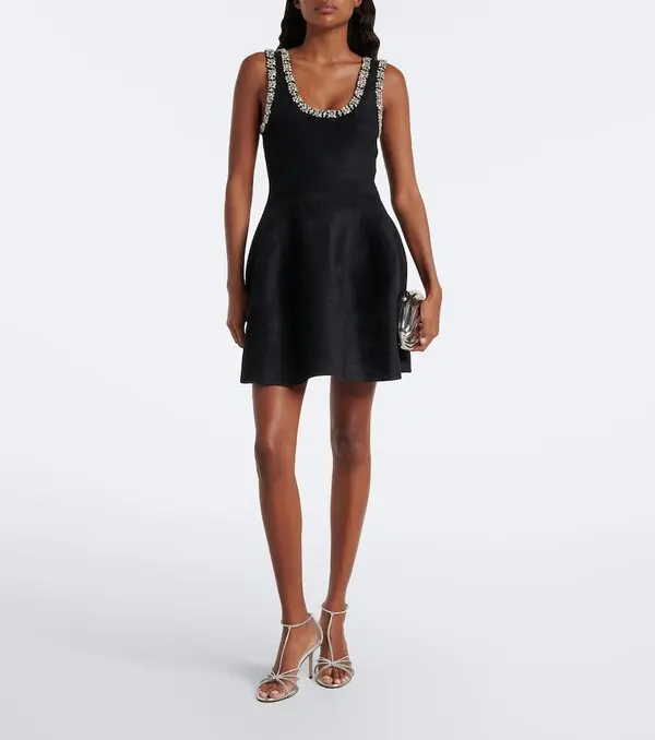 Simkhai Leona Crystal-embellished Minidress