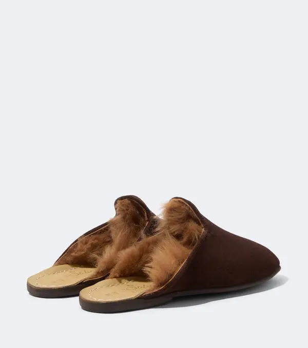 Sabah Shearling-lined Suede Mules
